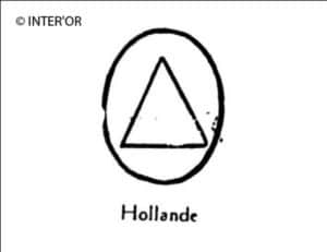 Triangle equilateral - poinçon HOLLANDE | InterOr Paris